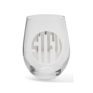 BigMouth WTF & STFU Monogram Wine Glasses