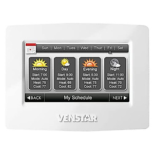 Venstar T7850 Colortouch 7 Day Programmable Thermostat with Built in Wifi (Replaces T5900 and Acc0454)