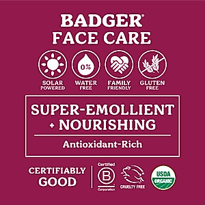 Badger Rose Beauty Balm, Intensive Moisturizer, 28 g/1oz