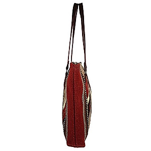 Large Tote Bag, Women's Mayan Hand-woven Wool Tote Purse (Rico B)
