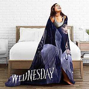 Wednesdays Movie Blanket Ultra-Soft Fleece Throw Blanket 3D Fashion Print Bed Blanket for Couch Sofa Warm Bed Throw Blanket 50"x40"