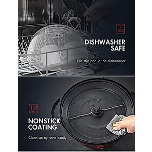 Popcorn Machine, 6-Quart Popcorn Popper maker, Nonstick Plate, Electric Stirring with Quick-Heat Technology, Cool Touch Handles (Red&Black)