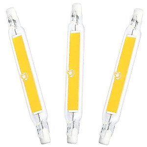 118mm 10W R7S LED Bulb (3 Pack) 100W Halogen Equivalent 118mm J-Type 10W 120V R7S Base 3000K Warm White J Type T3 118mm Double Ended Flood Light Bulbs 360°Beam Angle Landscape Lights,3-Pack