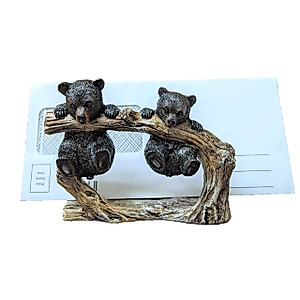 Bear Cubs Hanging on Tree Branch Decorative Napkin Holder (Mail Holder)