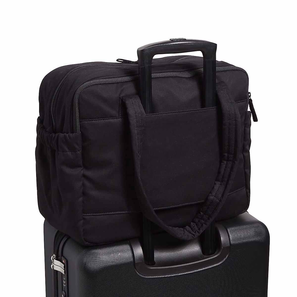 Vera Bradley Womens Cotton Utility Oversized Tote Travel Bag, Mulled Wine - Recycled Cotton, One Size US