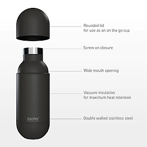 asobu Orb Bottle Blue Insulated Travel Bottle, 420 ml