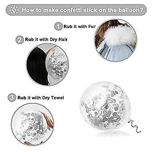 Bezente White Silver Balloon Garland Kit,100Pcs White Silver Metallic Chrome and Silver Confetti Balloons with Balloon Tape for Wedding, Prom,Special Events Party Decoration.