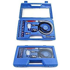 QWORK Air Micro Grinder, 1/8" Mini Pencil Polishing Cutting Tool Pneumatic Pencil Die Grinder, 65000 RPM Free Speed