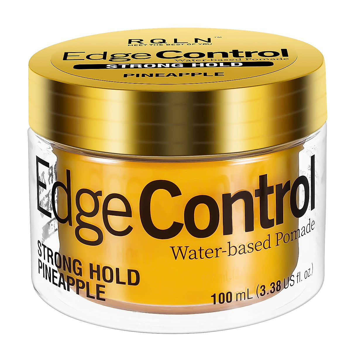 RQLN Edge Control For Black Hair, Water Based Pomade, Hair Gel For Women Strong Hold, 100ml (3.38 US fl.oz) Pineapple Edge Stay Gel