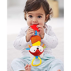 Skip Hop Bandana Buddies Baby Activity & Teething Toy Gift Set with Multi-Sensory Rattle & Textures, Fox