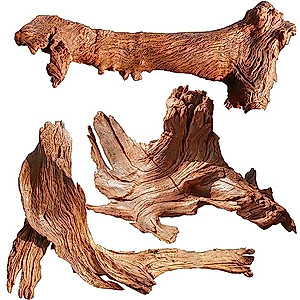 Jorewood Natural Large Coral Driftwood for Aquarium Decor Fish Tank Decorations Reptile Decor, Assorted Driftwood Branch 6-10" 3 Pcs…