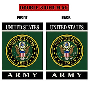 US Army Garden Flag Veterans House Sign U.S. Military Gifts Double Sided 12.5 x 18 Inch United States Army Yard Outdoor Decoration