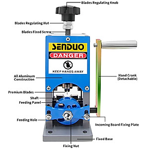 SENDUO Upgraded Manual Wire Stripper Machine 0.06-1.57in,Cable Stripper Machine for Drill, Wire Stripper Tool With Hand Crank Portable,Wire Stripping Machine For Scrap Copper Recycling