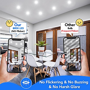 Maylaywood BR30 LED Light Bulbs Indoor Flood Light, 90W Equivalent, Dimmable, Daylight White 5000K, 950LM, E26 Base, 9W LED Recessed Can Bulb, 6-Pack