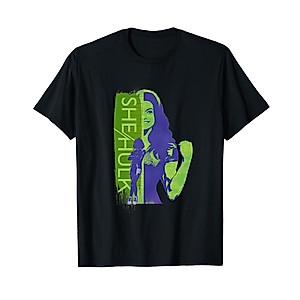 Marvel She-Hulk: Attorney At Law Split Silhouette Graffiti T-Shirt