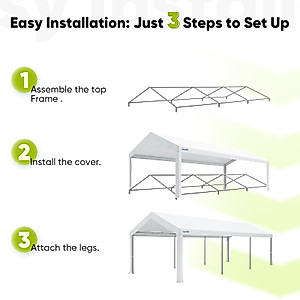 Quictent 13x20ft Party Tent Upgrade Heavy Duty Outdoor Commercial Gazebo Wedding Canopy Carport Event Shelter BBQ Wedding Tents