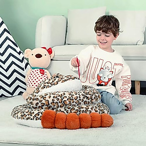 IKASA Giant Snake Stuffed Animal Plush Toy,106" Large Rattlesnake Cute Jumbo Soft Toys,Huge Big Size Fluffy Plushy Fat Plushie,Gifts for Kids