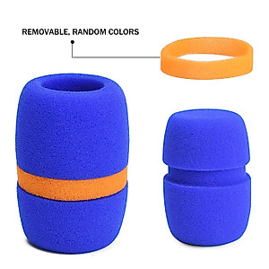Facmogu 10 Pack Colorful Foam Mic Cover Handheld Microphone Windscreen, Foam Mic Windscreen with Color Ring for Mic Noise Reduction, Sponge Foam Cover Shield Protection for Most Standard Mic (5 Color)
