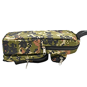 Maydahui Camo Pencil Case Guns Shape Large Capacity Pen Pouch Holder 3 Compartments Pencil Bag Stationery Box Storage Organizer Small Pattern Green