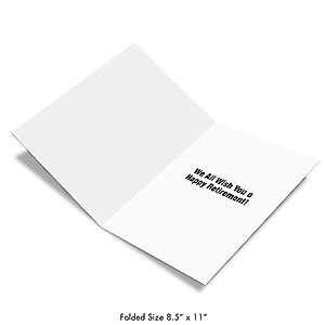 NobleWorks, Retired Warning Sign - Big Funny Group Retirement Card (8.5 x 11 Inch) J3221RTG-US