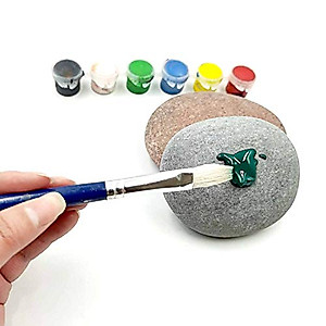 12 Extra-Large Rocks for Painting – Multi-Colored Craft Rock Painting Stones, 3.5” - 4.5” inch Smooth and Flat, Non-Porous Painting Rocks, 100% Natural River Rocks for Mandala and Kindness Stones