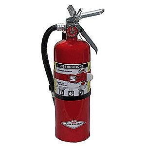 Amerex B500T ABC Dry Chemical Fire Extinguisher with Aluminum Valve and Vehicle Bracket, 5 lb.