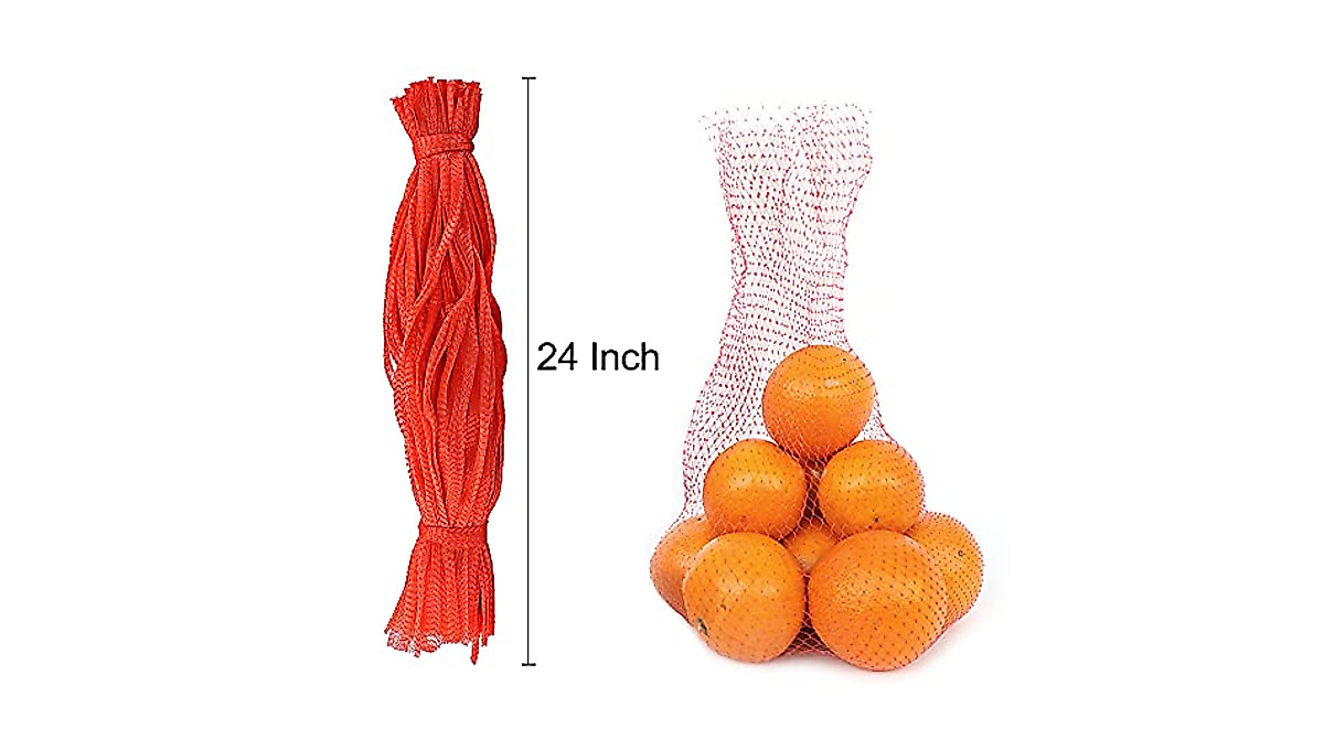 100PCS 24" Mesh Produce & Seafood Boil Bags - Durable