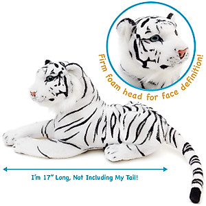 TigerHart Saphed The White Tiger - 17 Inch Stuffed Animal Plush