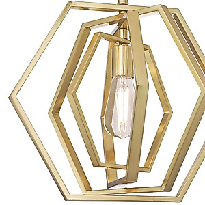 Westinghouse Lighting 6369700, Champagne Brass Finish Holly One-Light Indoor Pendant, one Size