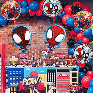 Spidey and His Amazing Friends Foil Balloons,Spiderman Birthday Party Balloons Decoration Supplies