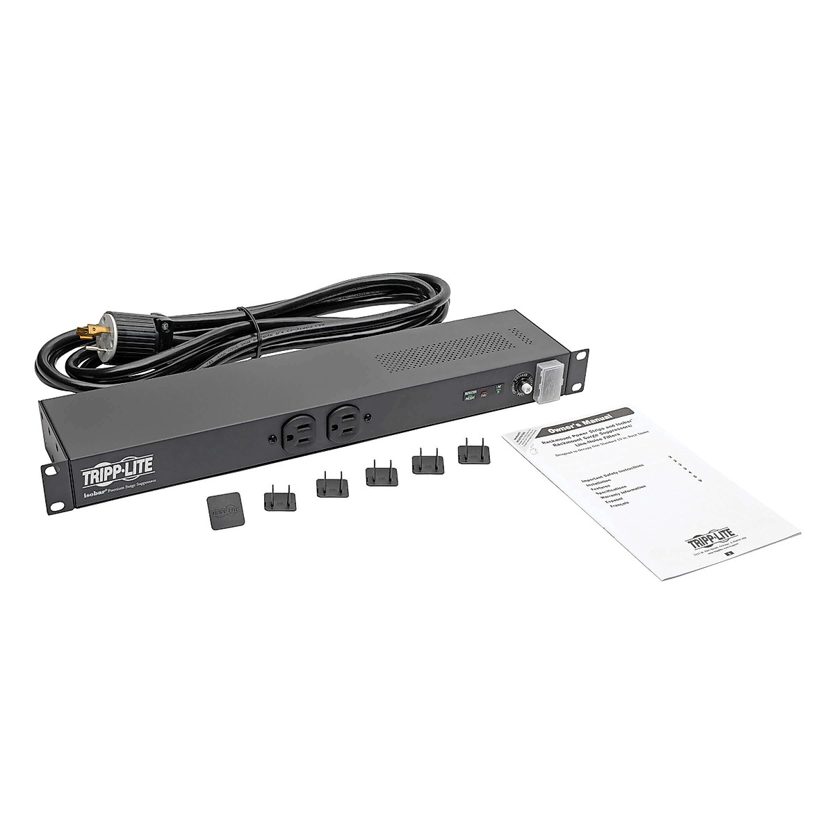 Tripp Lite 12-Outlet Rackmount PDU Isobar Surge Protector Power Strip, 20A, 3840 Joules, 15ft Cord with 5-20P Plug, 1U Rack-Mount, Lifetime Manufacturer's Warranty & $25,000 Insurance (IBAR12-20ULTRA)
