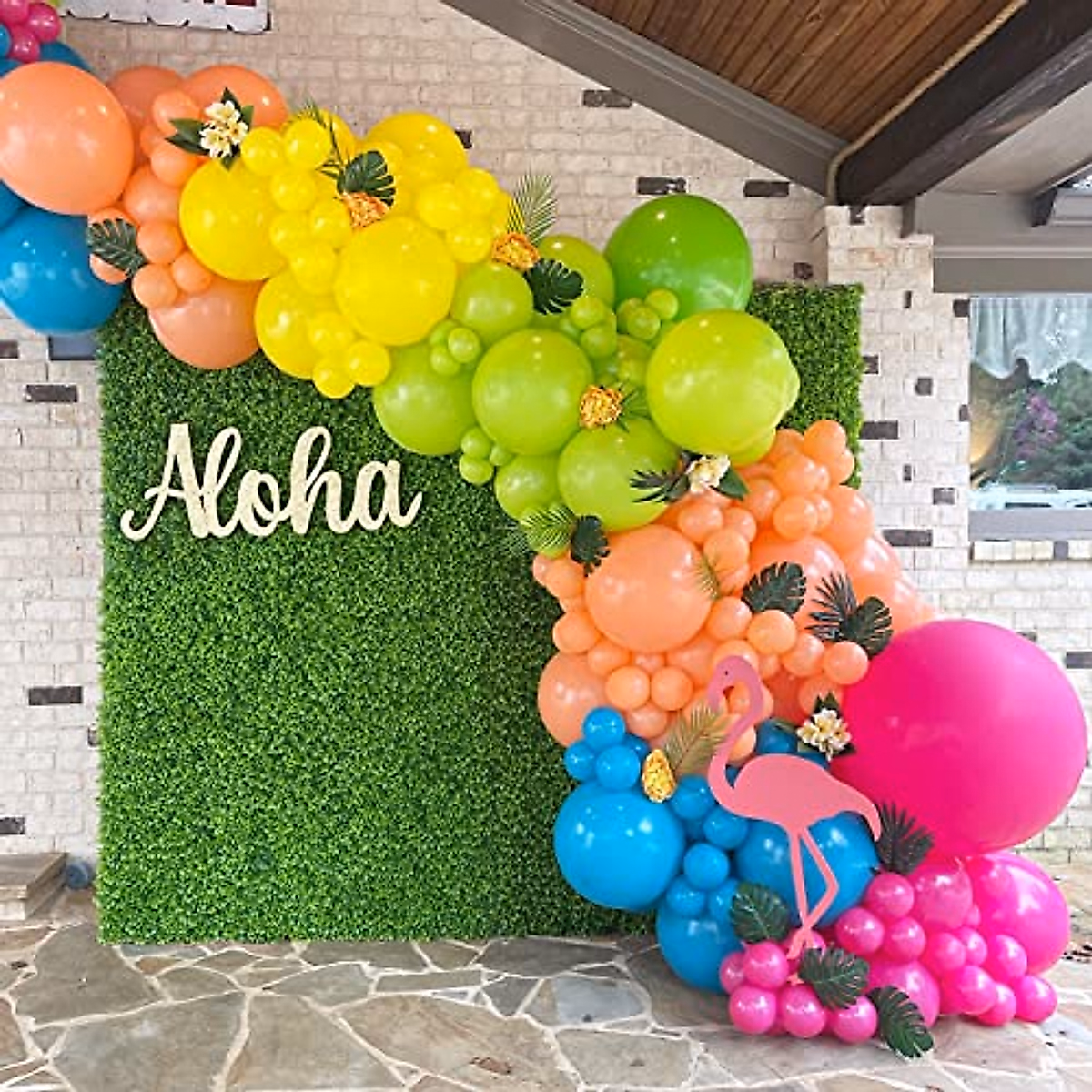 137Pcs Flamingo Tropical Balloon Garland Arch Kit- Luau Hawaiian Party Decorations with Multicolor Pineapple Cactus Foil Balloons for Encanto Fiesta Aloho Moana Themed Birthday Baby Shower Summer Beach Party