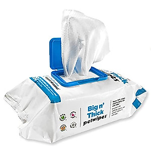 Petkin Pet Wipes for Dogs and Cats, 200 Wipes - Large Pet Wipes for Dogs and Cats - Cleans Ears, Face, Butt, Body and Eye Area - Convenient, Ideal for Home or Travel - 2 Packs of 100 Wipes