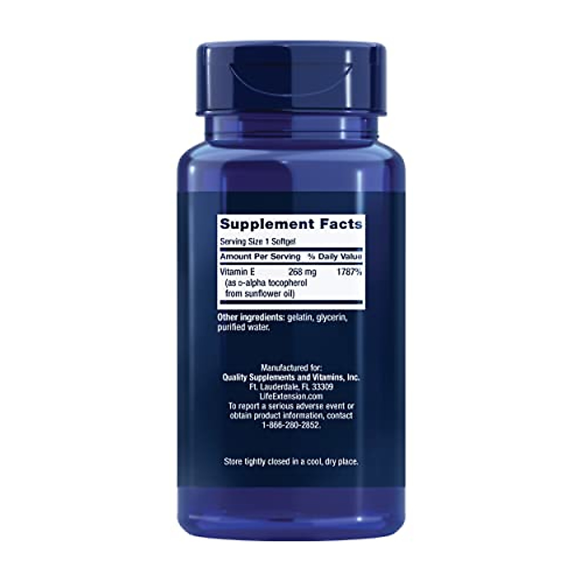 Life Extension Super Vitamin E 268 mg - For Heart, Brain & Immune Health -Offers Antioxidant Protection & Promotes Inflammatory Response - Gluten Free, Non-GMO, 90 Softgels