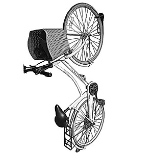 2PCS Bike Rack Garage Wall Mount Bikes Hanger Storage System Vertical Bike Hook for Indoor Shed - Easily Hang/Detach - Heavy Duty Holds up to 65 lb With Screws Black By Vilobyc