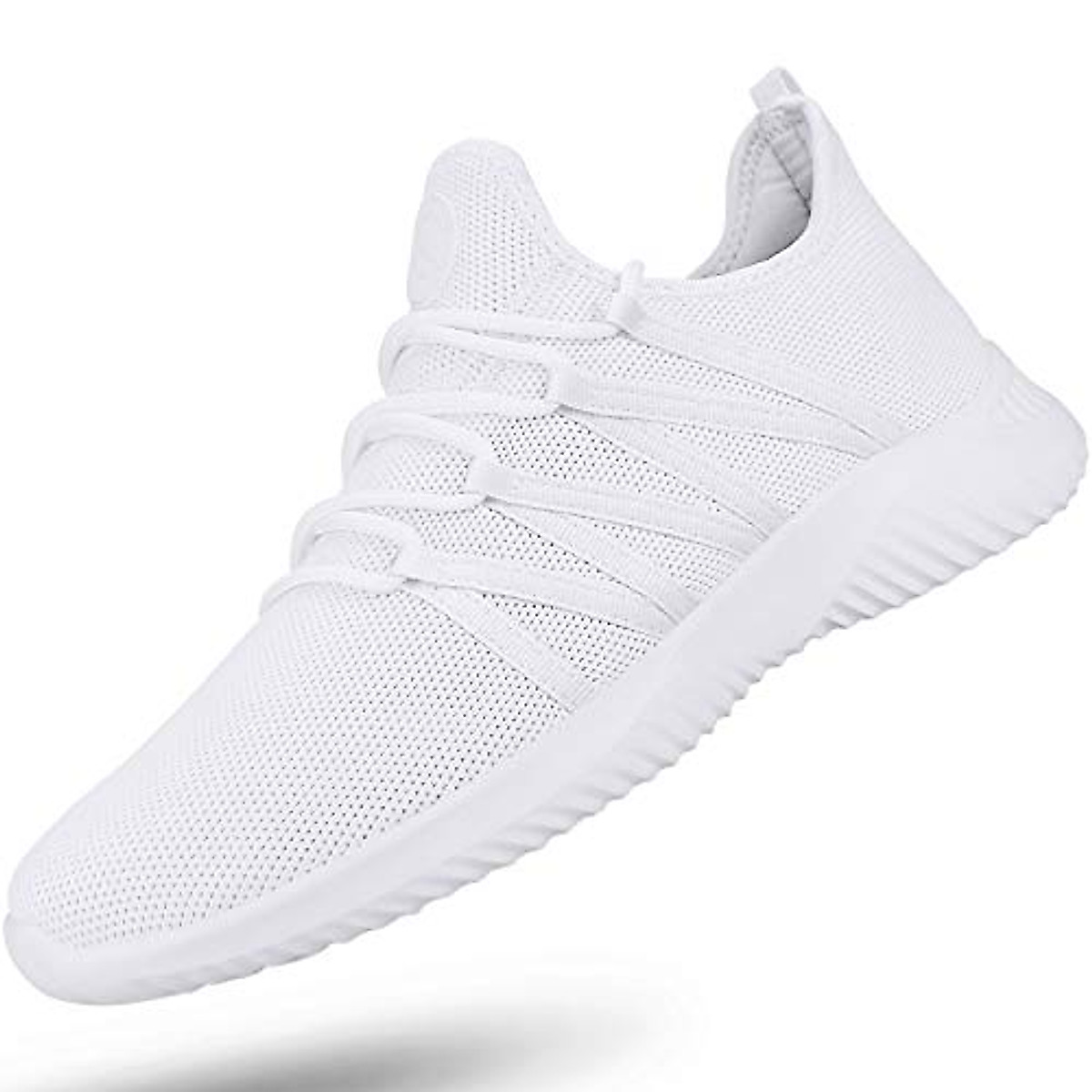 Feethit Mens Slip On Running Shoes Breathable Lightweight Comfortable Fashion Non Slip Sneakers for Men, White Cs05 White Size 7.5