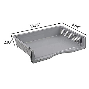 Parlynies 6-Pack Office Desk Tray Organizer, Stackable Paper Tray, Grey Letter Tray