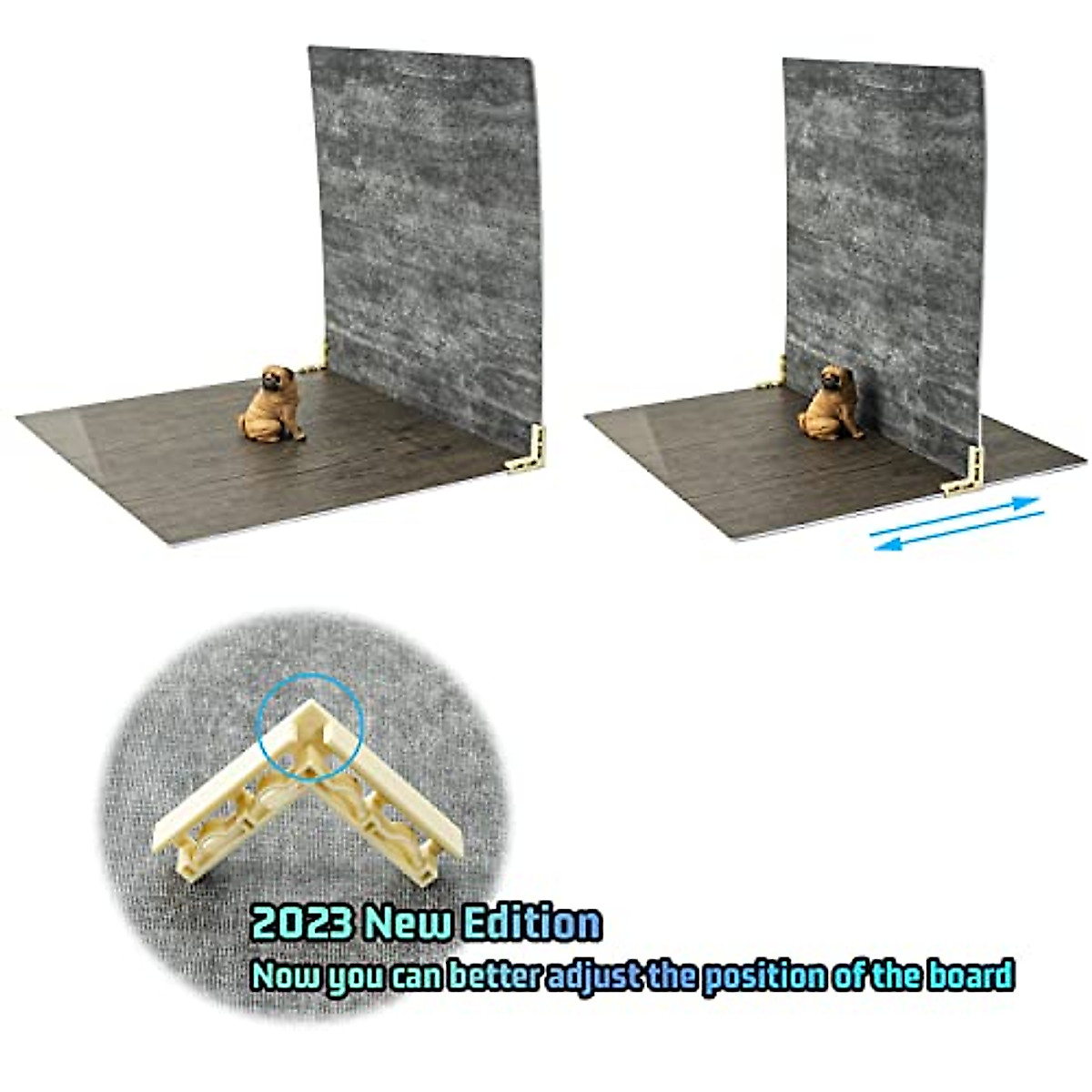 Adjustable Universal Backdrop Board Bracket Vertical L Shape Background Holder Stand for Photograph Studio (4 Pack)