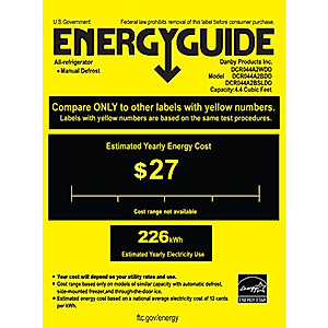 Danby Designer 4.4 Cubic Feet Compact Refrigerator (DCR044A2BDD) Black