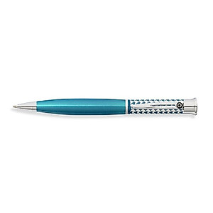 Franklin Covey Harrisburg, Ballpoint Pen, Teal Lacquer Hounds Tooth (FC0082IM-3)