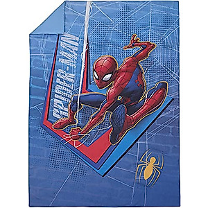 Crown Crafts Infant Products Marvel Spiderman 4 Piece Toddler Bedding Set