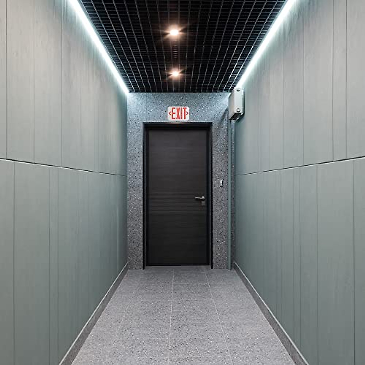 Ciata Red Led Emergency Exit Lights with Battery Backup - Emergency Fire Exit Sign, Light up Exit Sign, Lighted Exit Sign, Exit Signs for Business, Neon Exit Sign, Exit Sign Battery Powered - 12 Pack