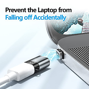 aucon USB C Magnetic Adapter 24 pin Straight 2 Pack PD 100W Fast Charging 10Gbs Data Transfer USB3.1