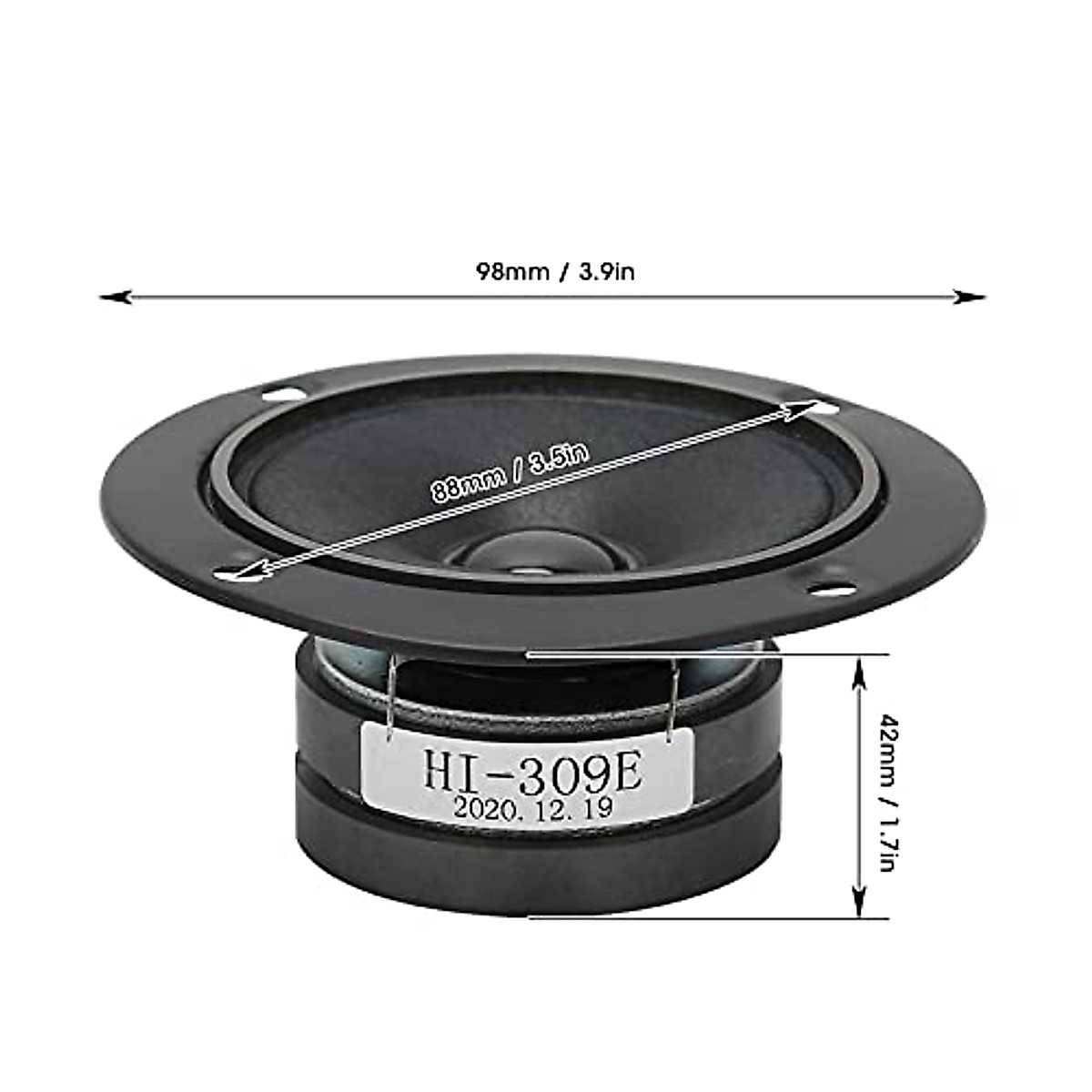 753 3in 4 Ohm Loudspeakers, 5W Speaker Audio Loudspeaker Tweeter Magnetic HiFi Treble Speaker