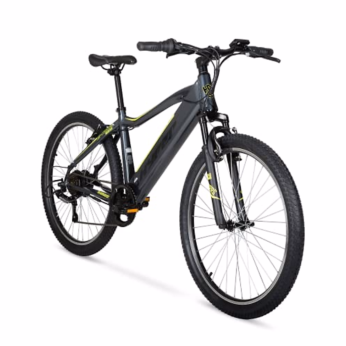 Hyper E-Ride Electric Mountain Bike for Adults 26 Inch. 250w, 36v Battery, Mountain Ebike with Shimano 6-Speed with Front Dual Shock Absorber. Electric Bicycle for Adults.