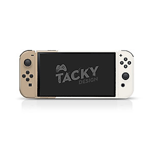 Tacky Design Beige Colorwave Skin Compatible with Nintendo Switch OLED Skin - Vinyl 3M Color Blocking Stickers Set - Compatible with Nintendo Switch OLED Skin Joy Con, Console, Dock - Decal Full Wrap