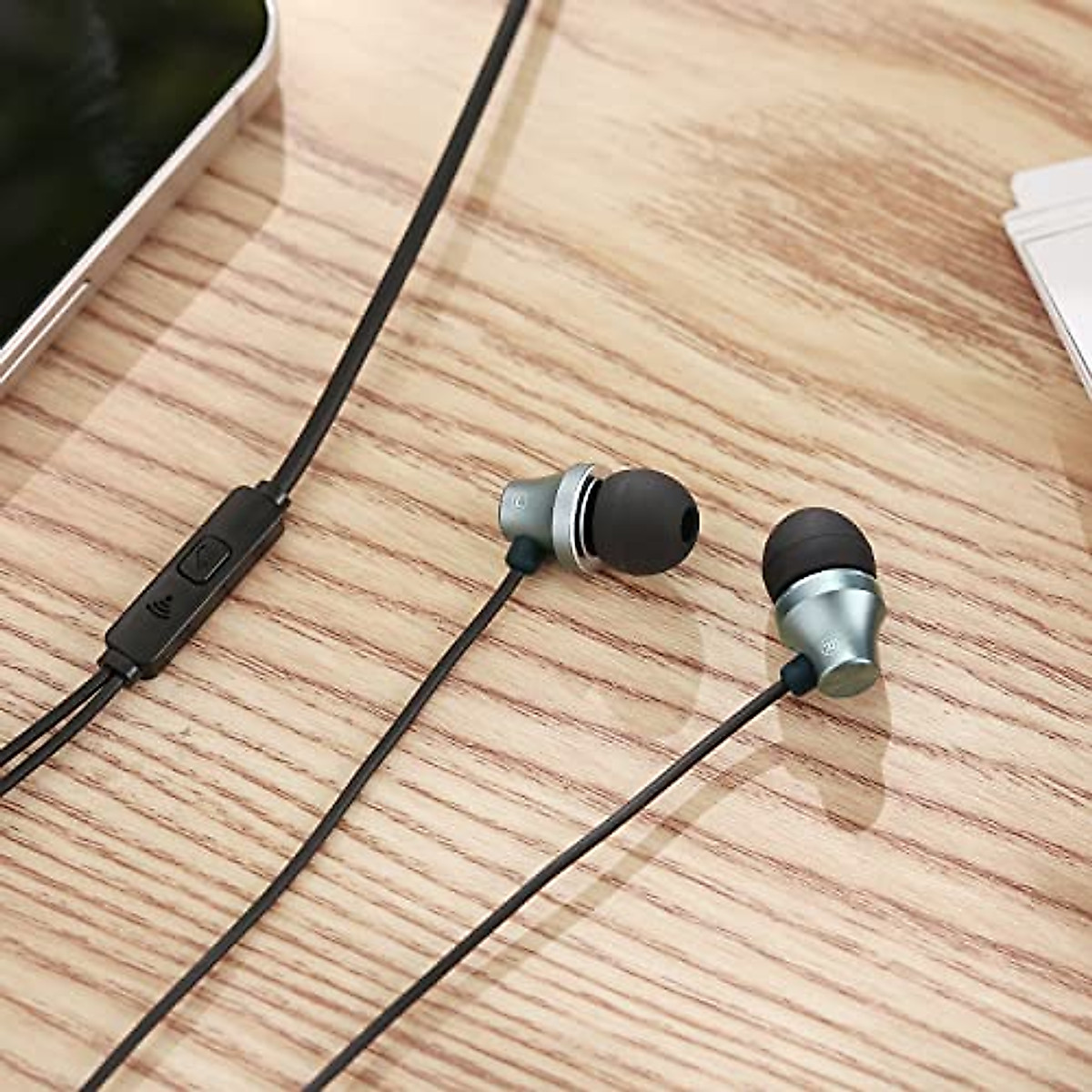 iRAG A101 Wired Earbuds Headphones Noise Isolating in-Ear Earphones with Microphone Remote with 3.5mm Plug in Audio Jack (Gun Metal)