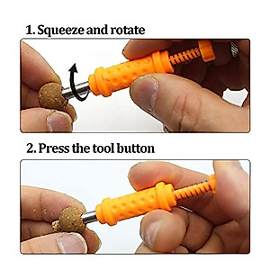 SPYMINNPOO Pop Up Bait Tool for Carp,Portable Carp Rig Method Feeder Fishing Tackle Fishing Bait Zig Imitation Accessories (Red+Yellow) Fishing Supplies