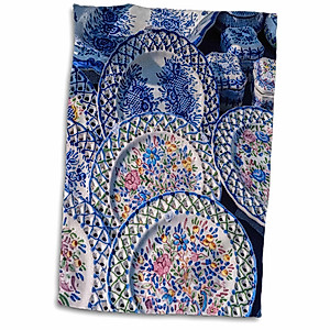 3D Rose Portugal-Oporto-Portuguese Ceramics for Sale Hand Towel, 15" x 22"