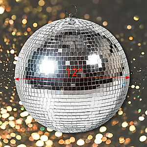 Trademark Innovations Disco Ball 12 Inch Disco Ball Chandelier Disco Ball for Ceiling